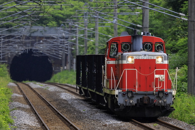 県境のトンネルを抜けた、DE10牽引のホキ工臨を撮る！: うっかり鉄の本棚（旧うっかり鉄の鉄道風景写真撮影記）